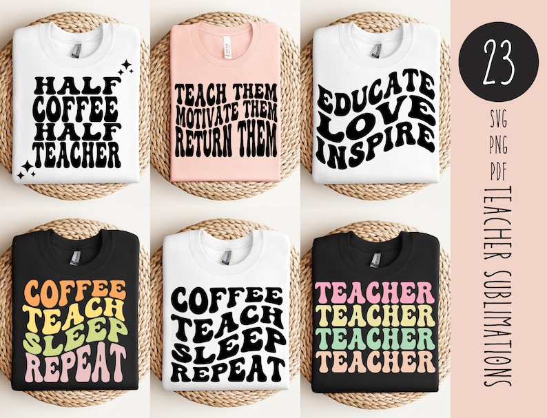 Teacher Svg Png Bundle Sublimation, Teacher Life Svg Bundle - Inspire ...