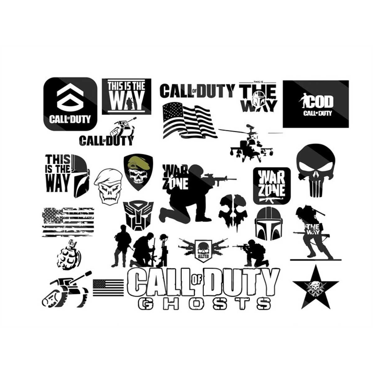 Call Of Duty Svg Bundle, COD Svg, warzone Svg, Modern Warfar - Inspire ...