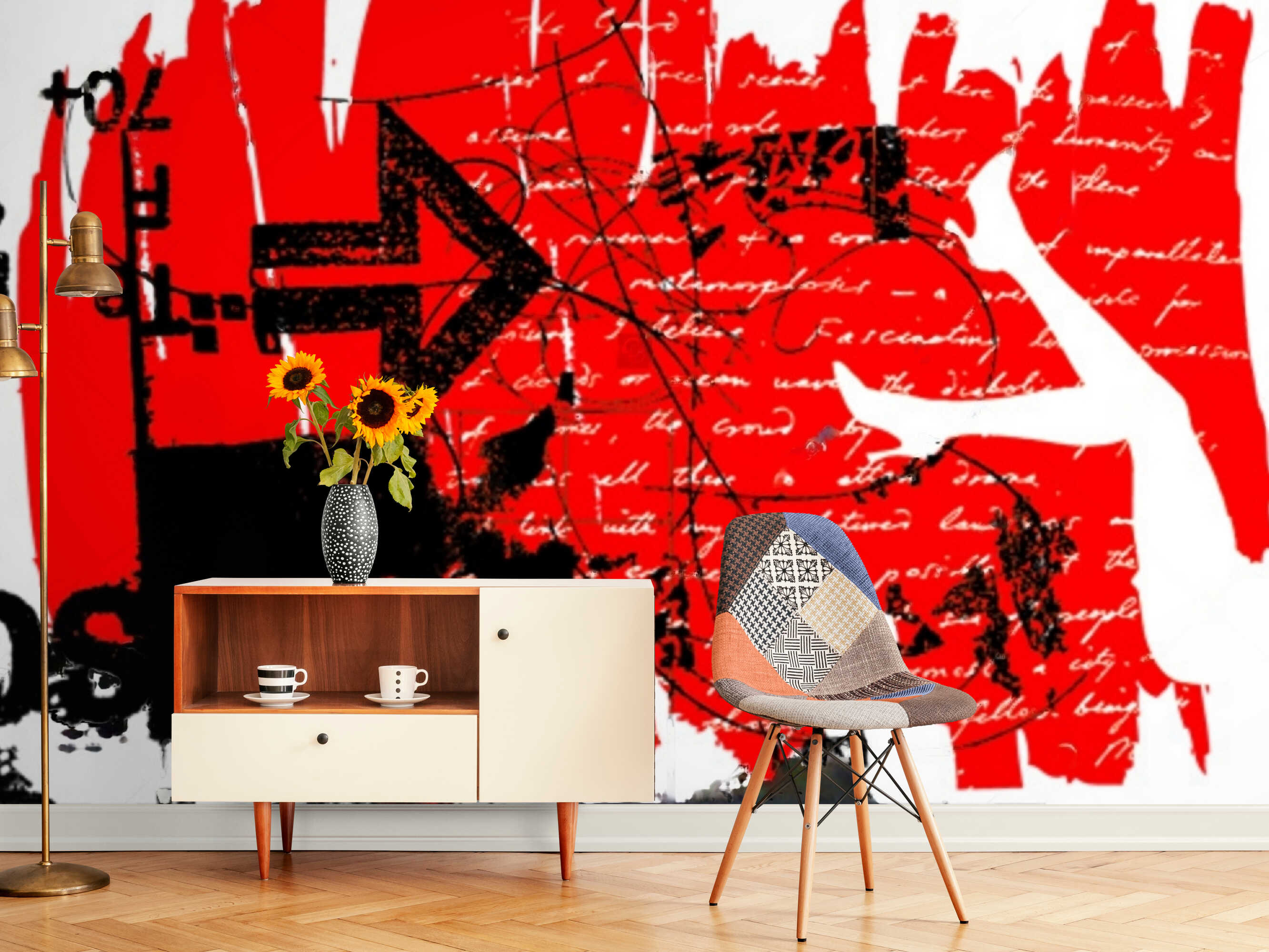Urban Passion: Red Graffiti Wall Murals for Bold Spaces - Inspire Uplift