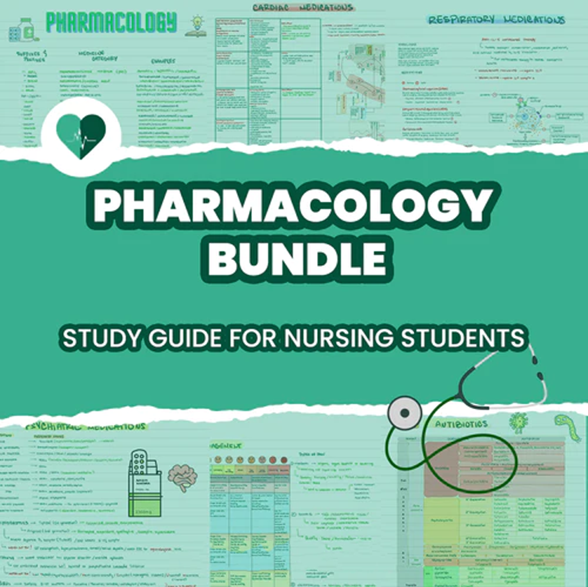 Pharmacology Notes Bundle - Study Guide for Nursing Students | Inspire ...