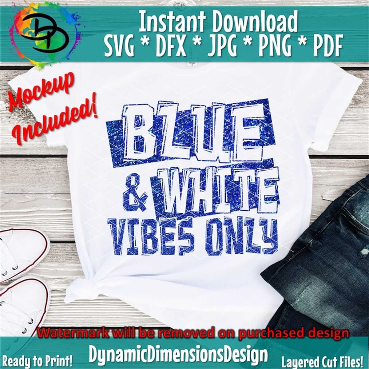 Blue and White Vibes SVG, Sports, Vibe, Cutting File, sports | Inspire ...