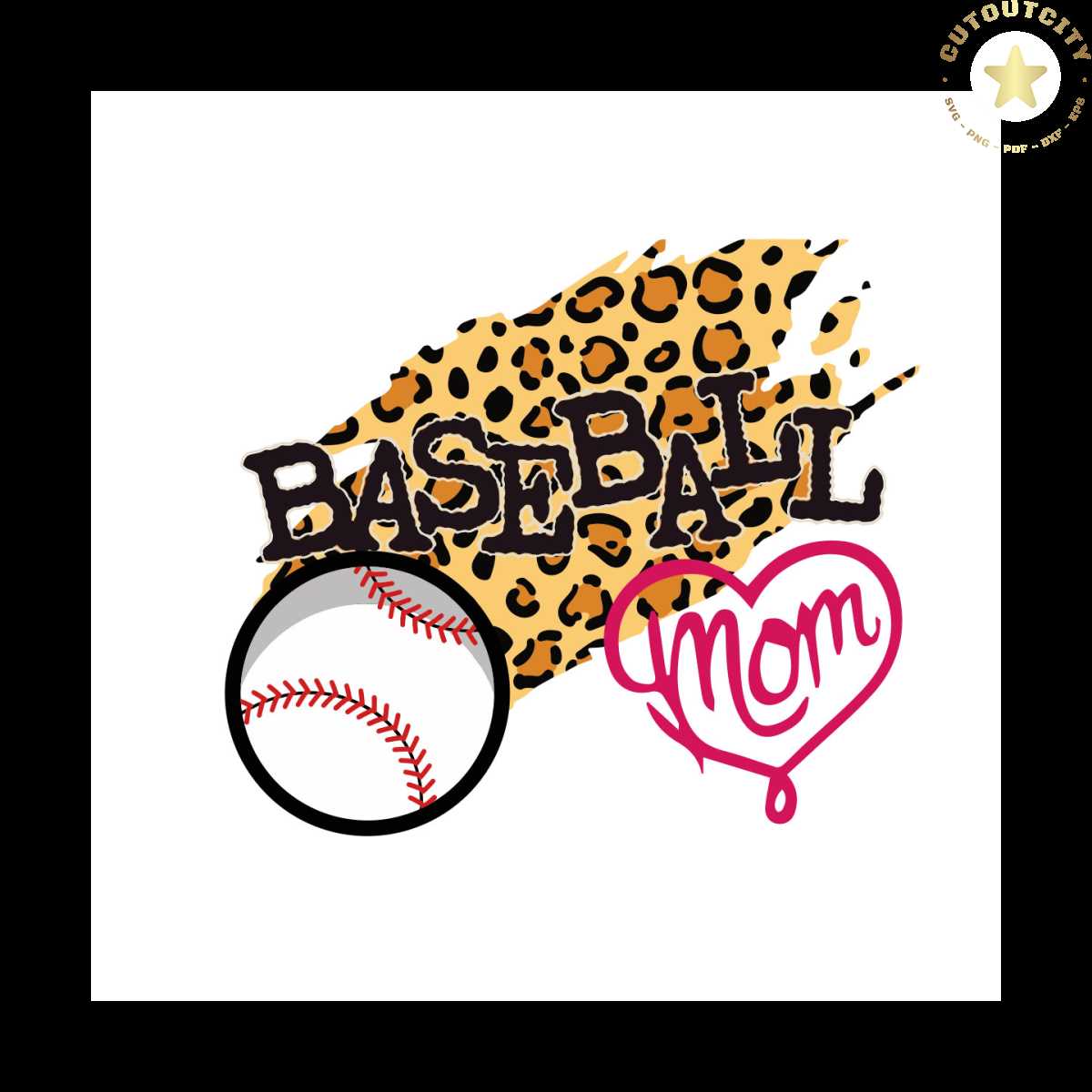 Baseball Mom Leopard Svg, Mothers Day Svg, Mother Svg, Mom S | Inspire ...