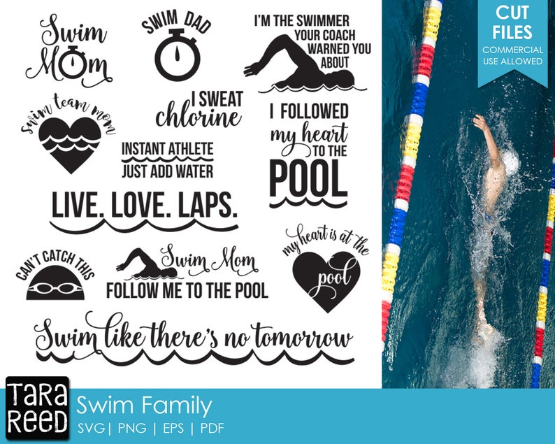 Swim Team - Swim SVG and Cut Files for Crafters - Inspire Uplift