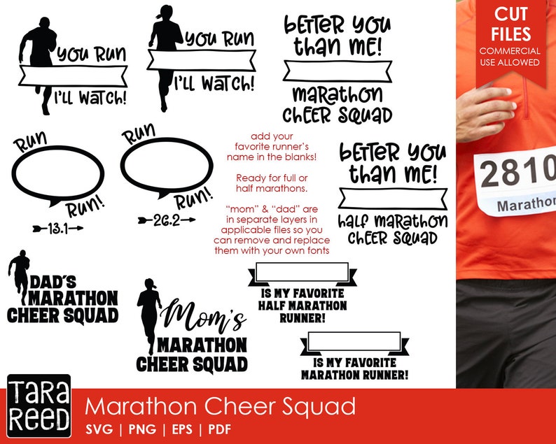 Marathon Cheer Squad - Marathon SVG and Cut Files for Crafte | Inspire ...