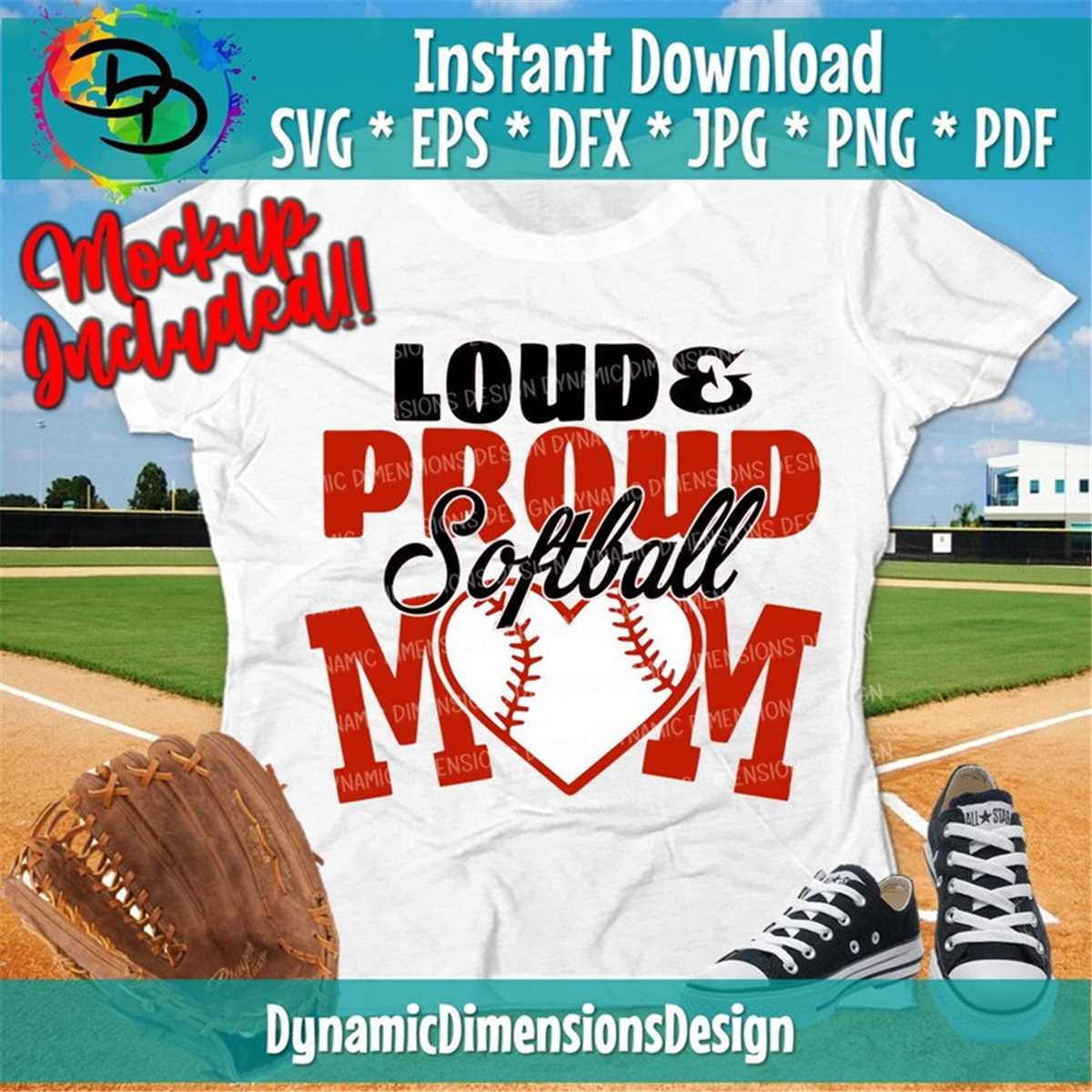 Loud And Proud Softball Mom Svg Softball Svg Softball Subl Inspire Uplift