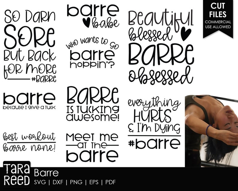 Barre SVG and Cut Files for Crafters | Inspire Uplift