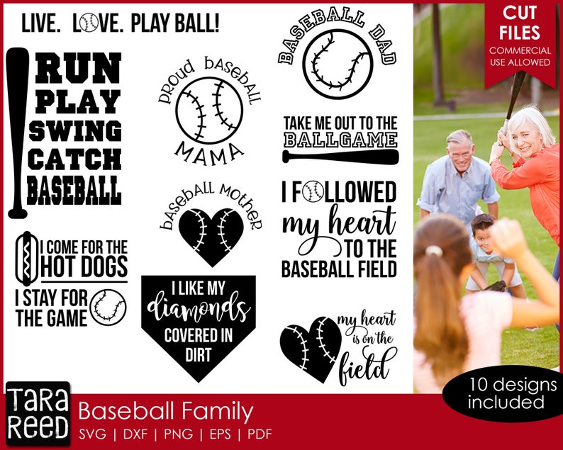 Baseball SVG files for Cricut and Silhouette | Inspire Uplift