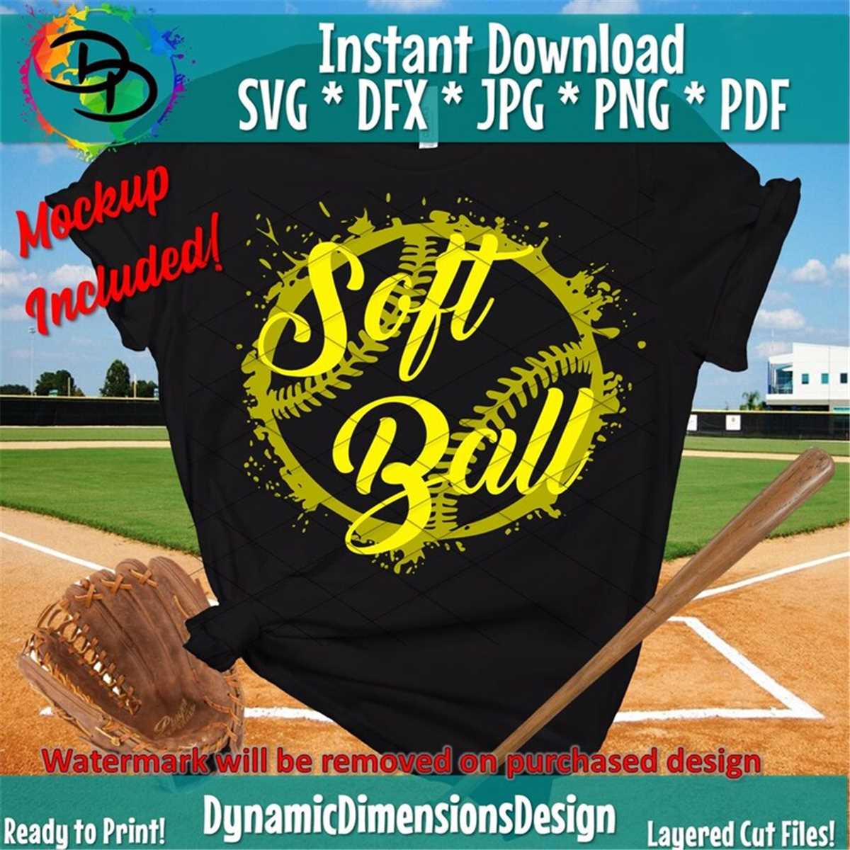 Splatter SVG, Softball svg, Softball Sublimation, Softball S | Inspire ...