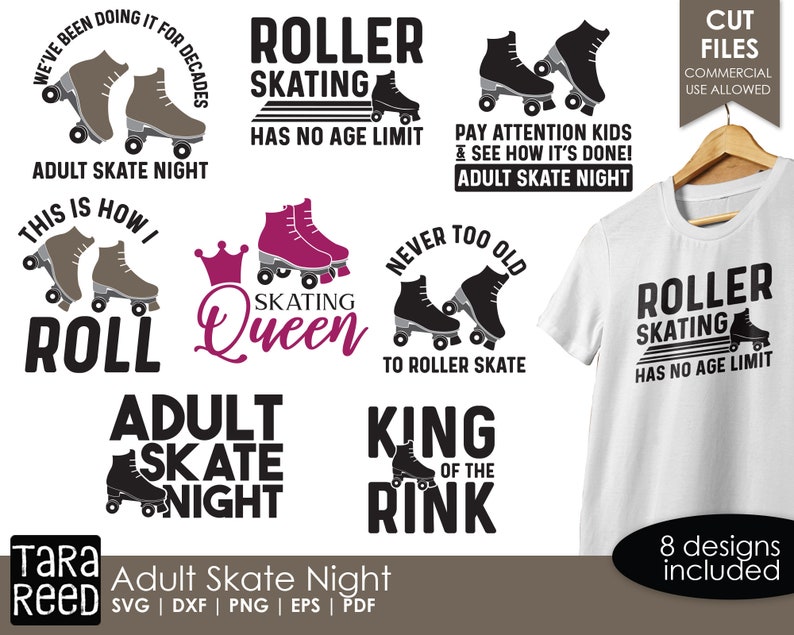 Adult Skate Night - Roller Skating SVG and Cut Files for Cra | Inspire ...