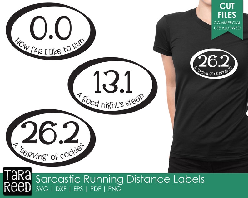 Sarcastic Running Distance Labels - SVG and Cut Files for Cr | Inspire ...