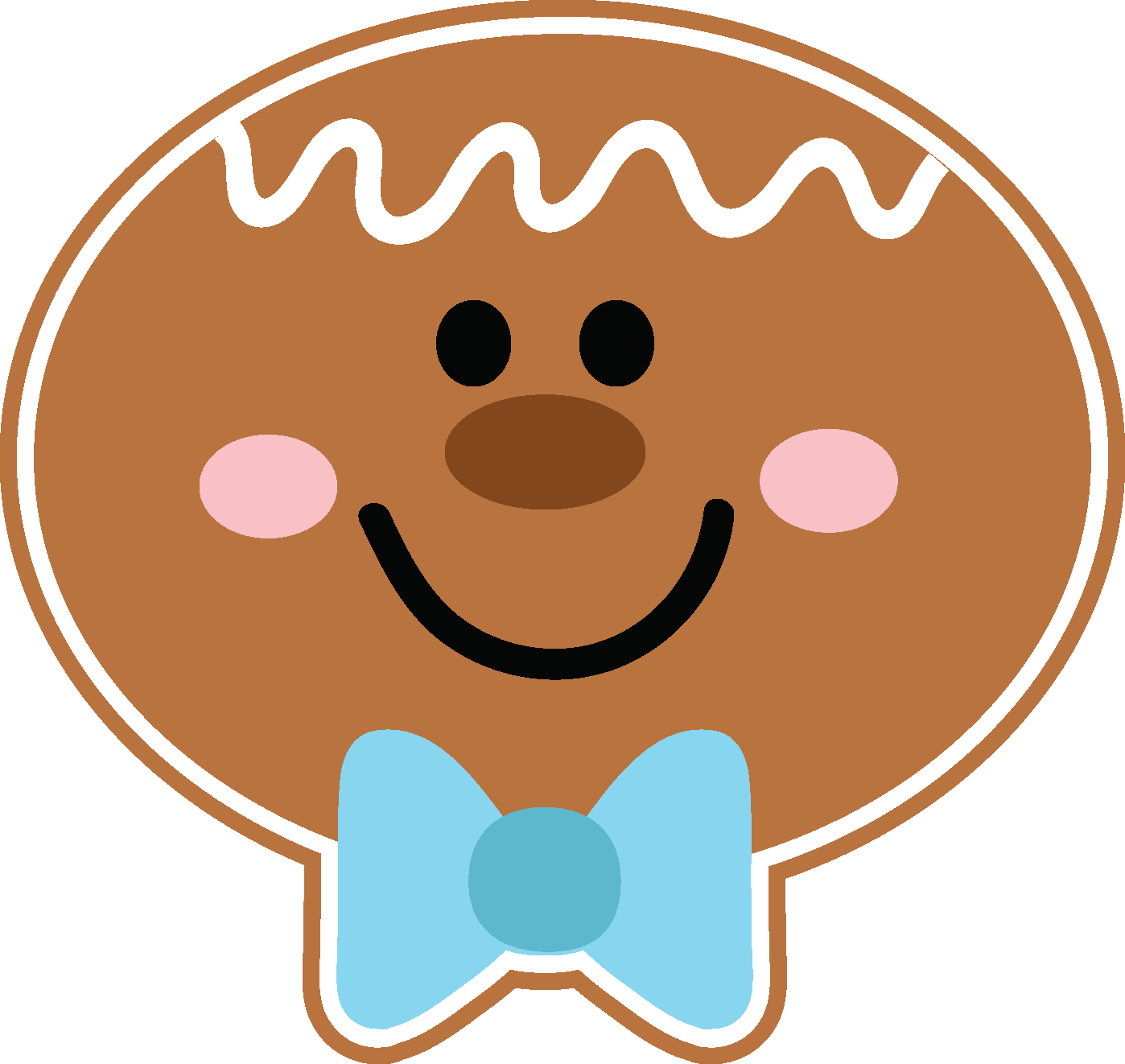 Gingerbread Man Face Svg, Merry Christmas Svg, Christmas svg | Inspire ...