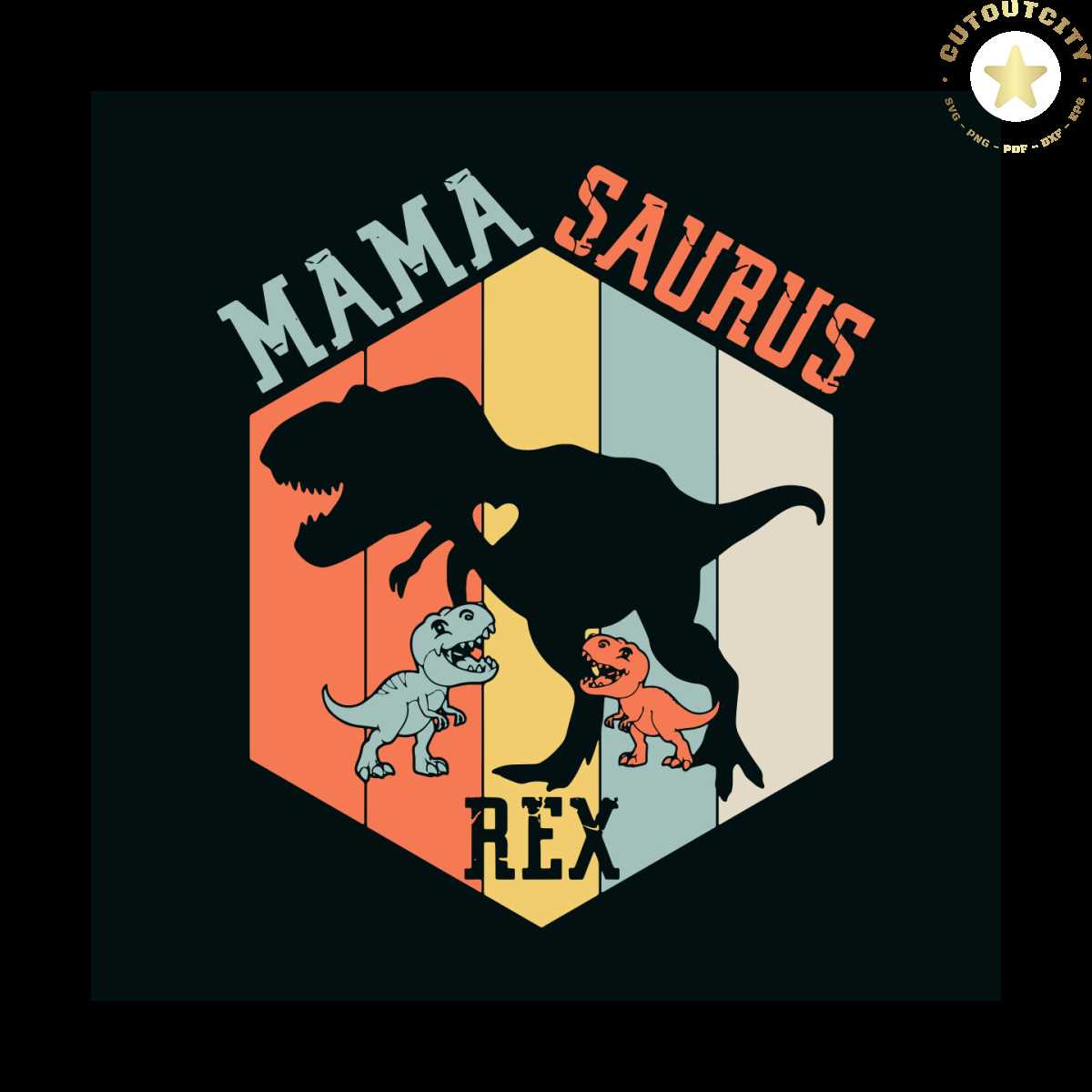 Mama Saurus Rex Sunset Vintage Svg, Mothers Day Svg, Trendin | Inspire ...