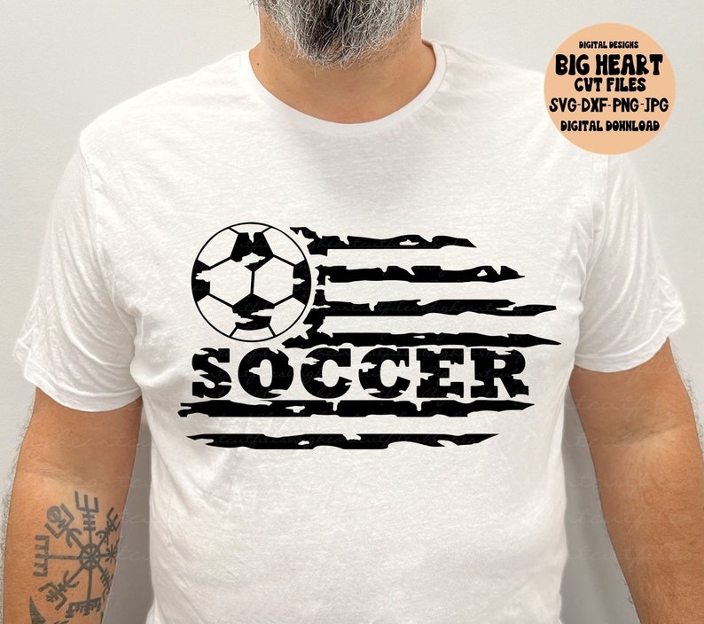 Distressed Soccer Flag Svg, Png, Jpg, Dxf, USA Flag Svg, Soc | Inspire ...