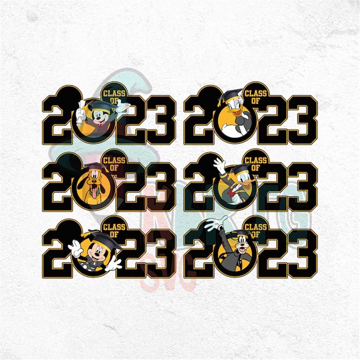 Graduation Senior 2023 Mickey PNG Bundle, Senior Team, Class - Inspire ...