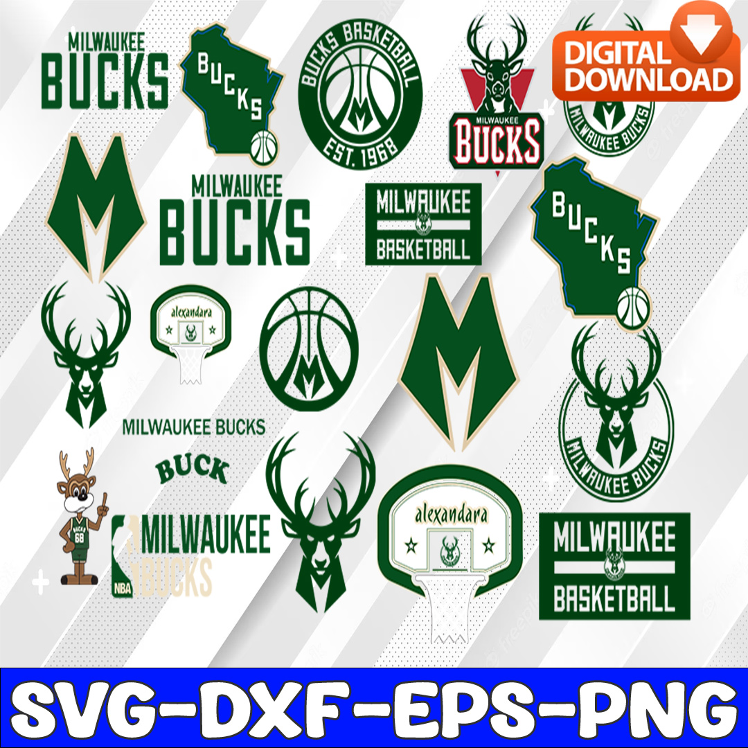 Bundle 27 Files Milwaukee Bucks Basketball Team SVG, Milwauk | Inspire ...