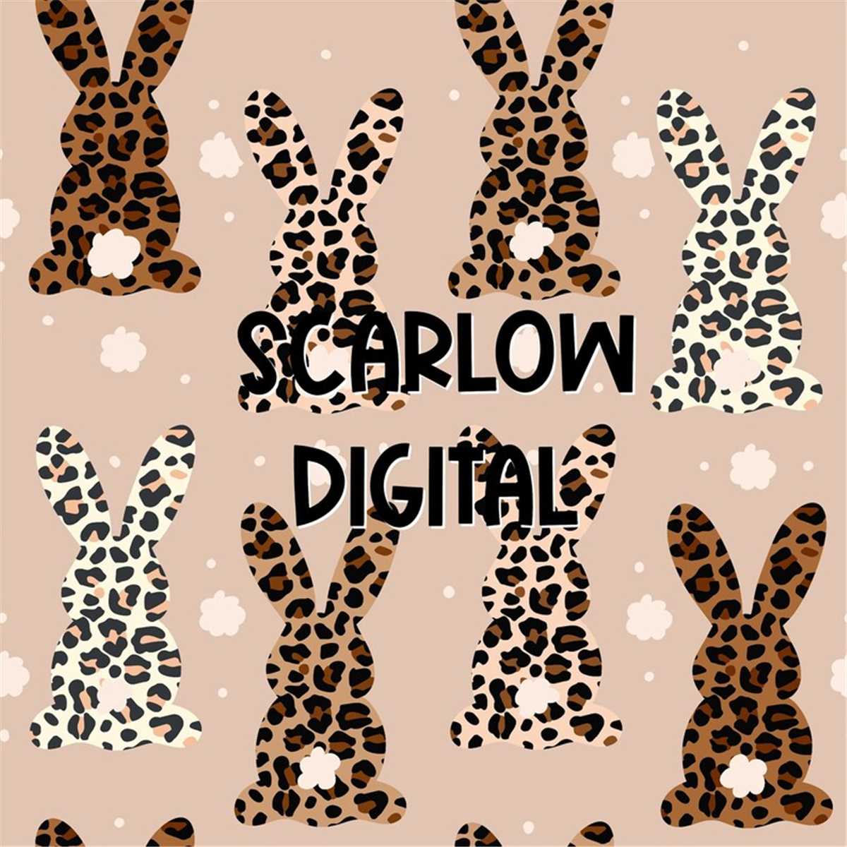 Leopard Print Easter Bunny Seamless Digital Paper, Seamless - Inspire ...