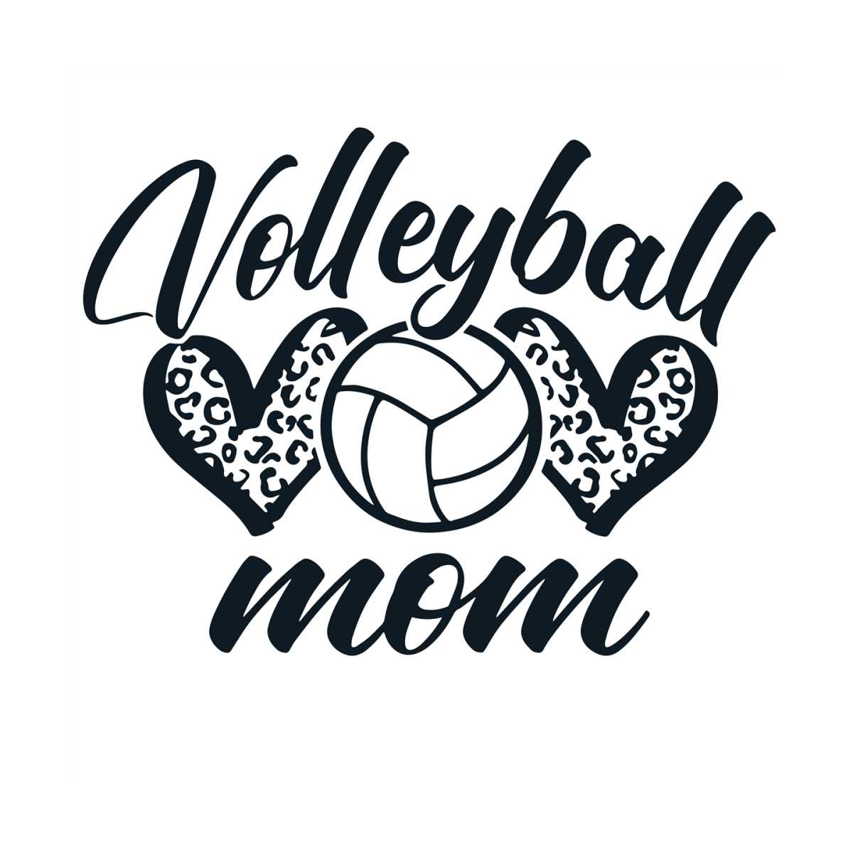 Volleyball Mom Heart Svg, Mothers Day Svg, Leopard Heart Svg | Inspire ...