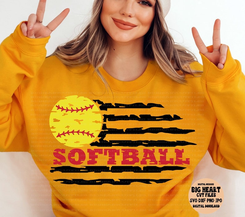 Distressed Softball Usa Flag Svg, Png, Jpg, Dxf, USA Flag Sv | Inspire ...