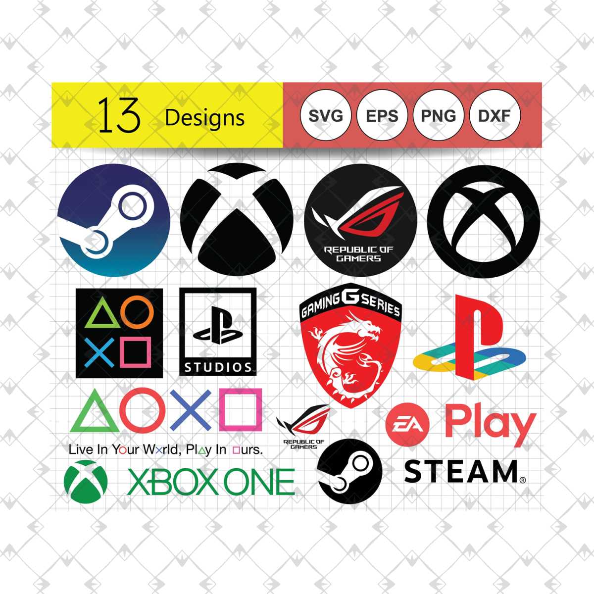 Game Service. Game icon SVG Clipart, Printable Vinyl, Sticke - Inspire ...