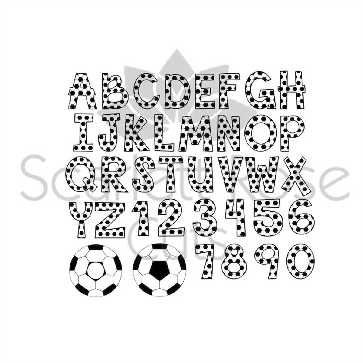 Soccer font Letters and Numbers sports balls monogram SVG cu | Inspire ...