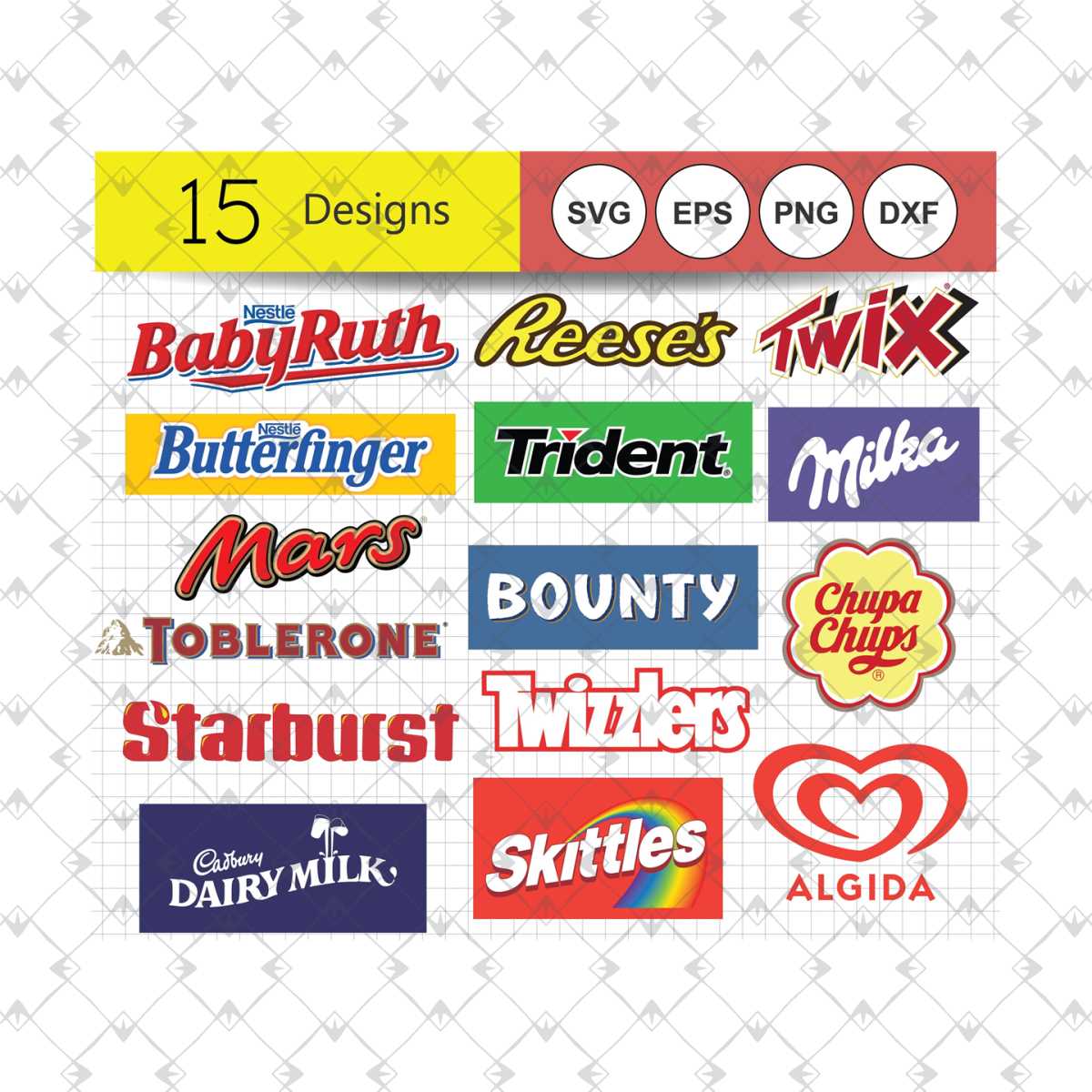 Candy Brands Svg, Candy Clipart, Printable Vinyl, Sticker Cu | Inspire ...