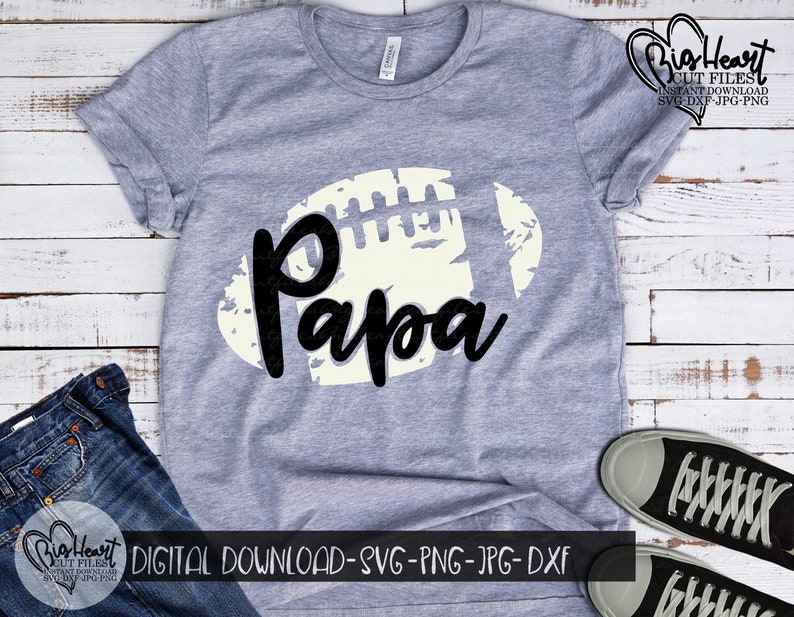 Football Papa Svg, Png, Jpg, Dxf, Football Papa Cut File, Fo | Inspire ...