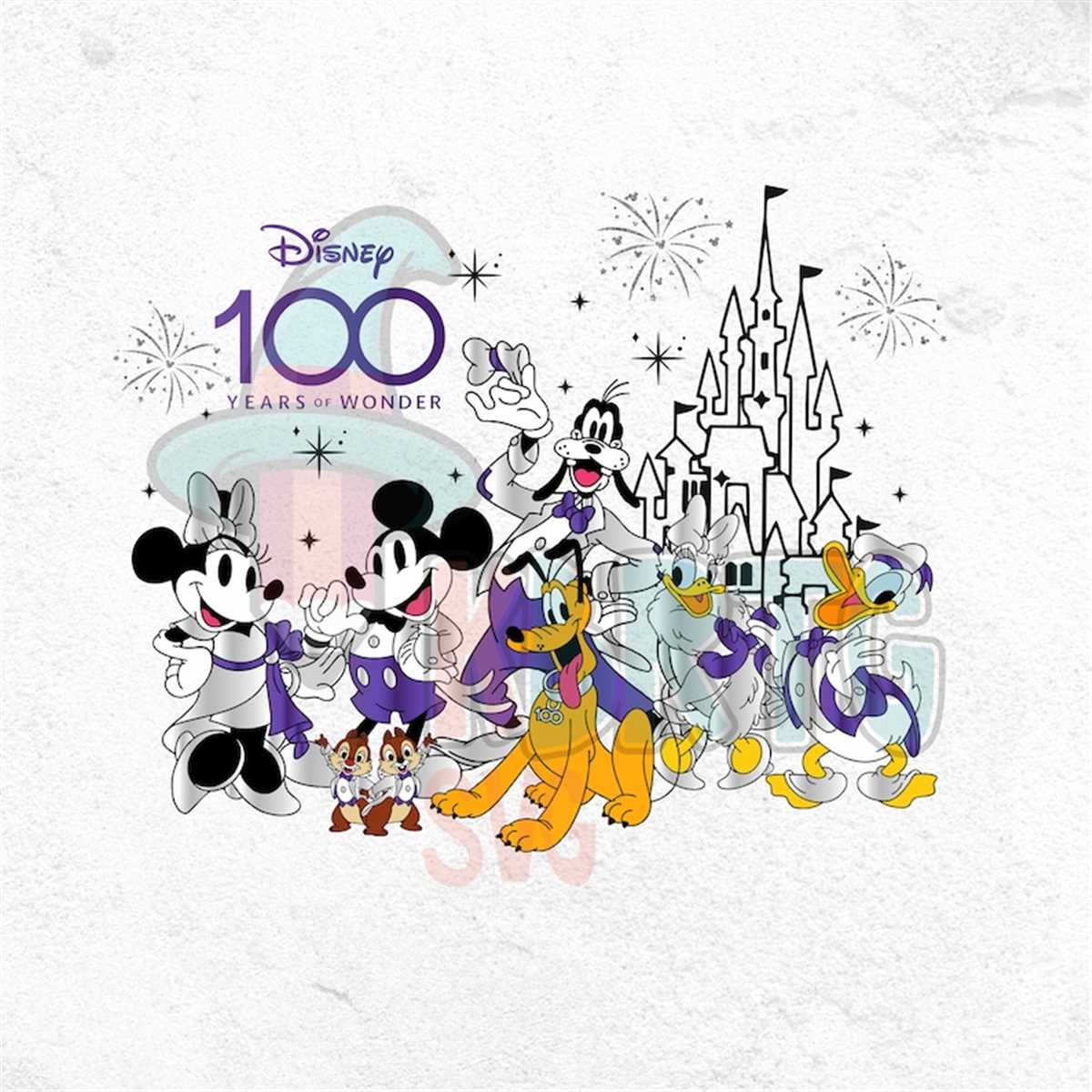 100 Years of Wonder Mickey Minnie 2023 PNG, D23 Expo Chip Da - Inspire ...