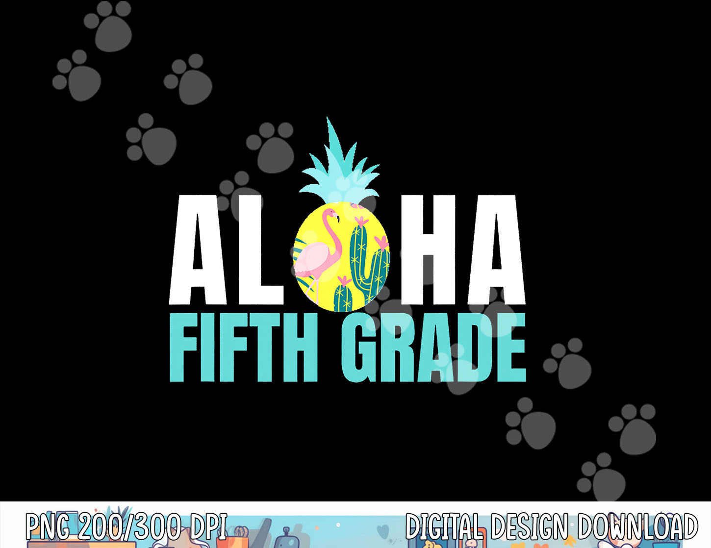 Funny Aloha Fifth Grade Back To School Kids Teachers Gift p - Inspire ...