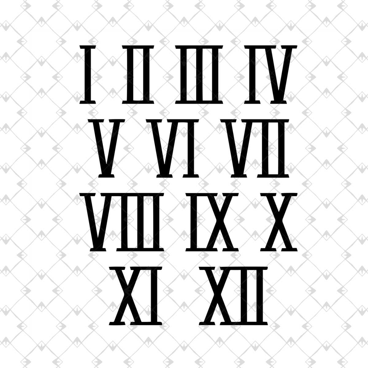 Roman numbers SVG, PNG, PDF, Cricut, Silhouette, Cricut svg, | Inspire ...