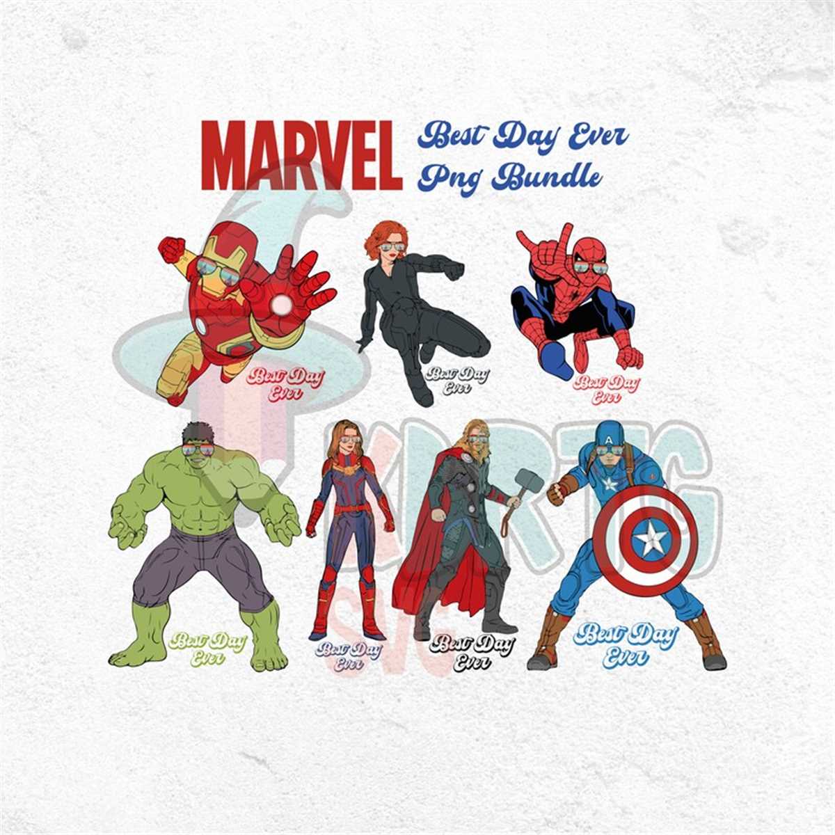 Best Day Ever Marvel Character Png Bundle, Spiderman, Captai - Inspire ...