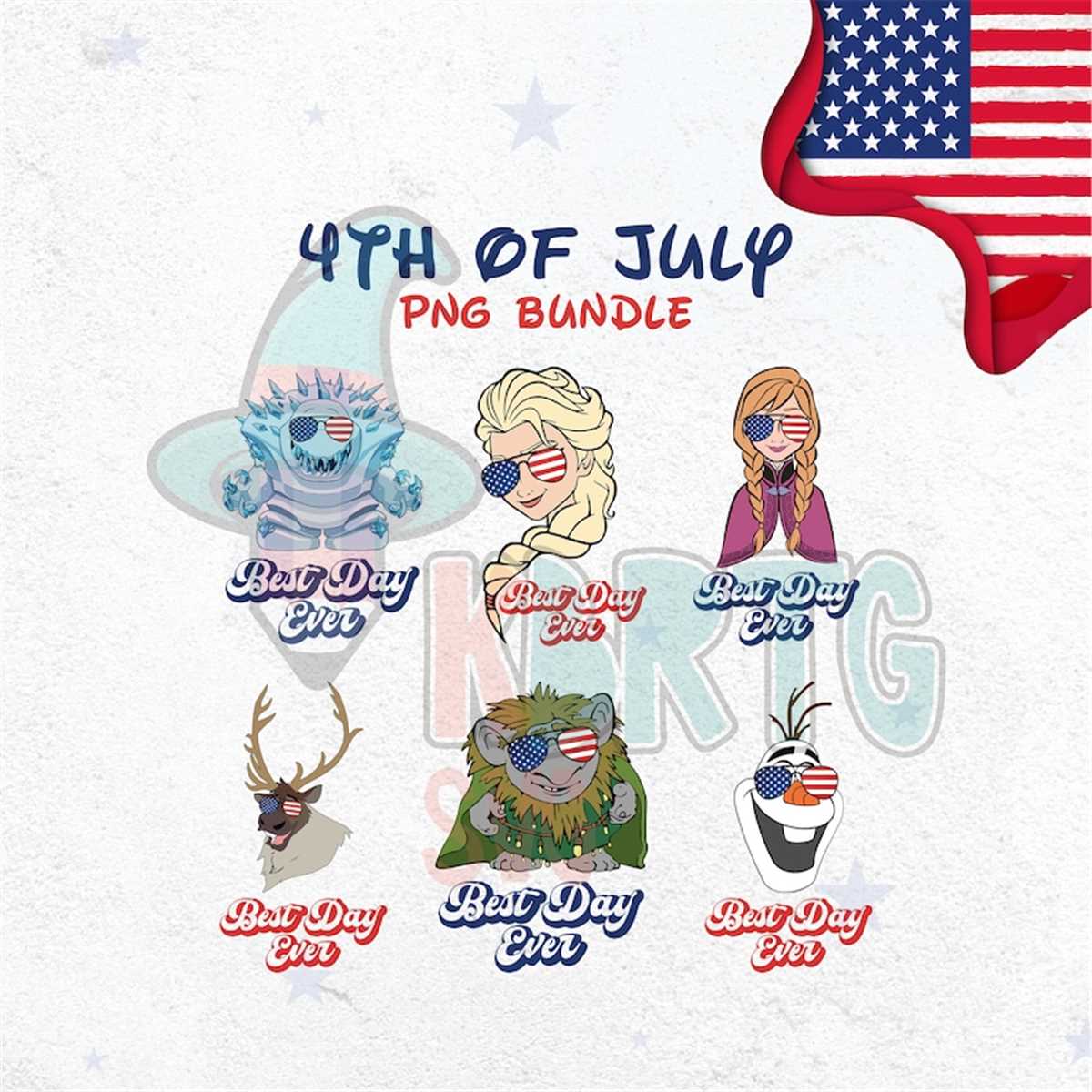 4th of July Frozen Best Day Ever Png, Olaf, Sven, Marshmallo | Inspire ...