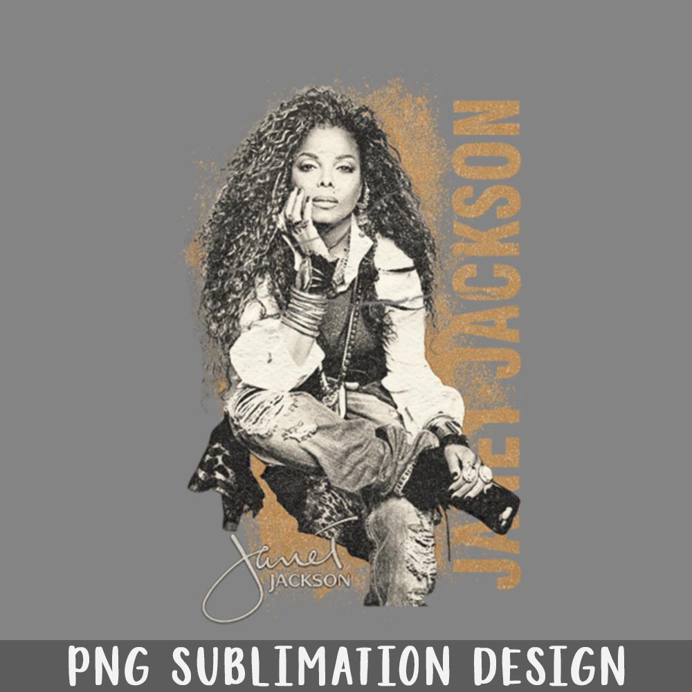 Janet Jackson retro brown PNG Download | Inspire Uplift