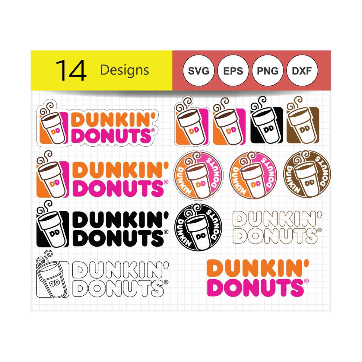 Dunkin Donuts Coffee Svg,Dunkin Donuts Svg,America Runs On D - Inspire ...