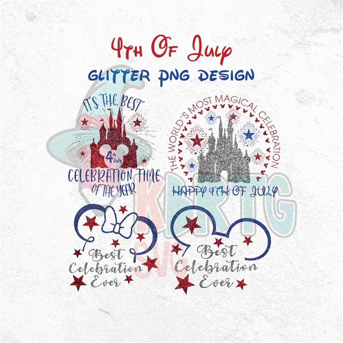 4th of July Happy Independence Day Png Bundle, Glitter Magic | Inspire ...