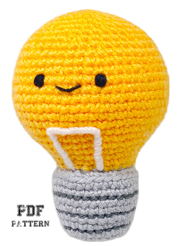 CROCHET PATTERNS Crochet Lightbulb PDF Pattern | Inspire Uplift