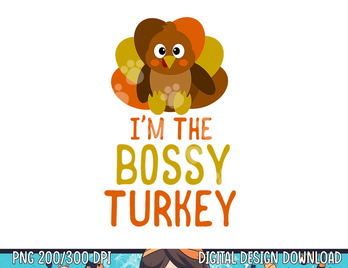 Funny Bossy Turkey Family Matching Thanksgiving png, sublima - Inspire ...