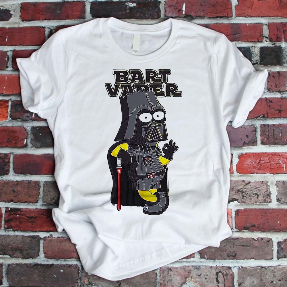Bart Darth Vader Funny The Simpsons Star Wars Gift T-shirt M | Inspire ...