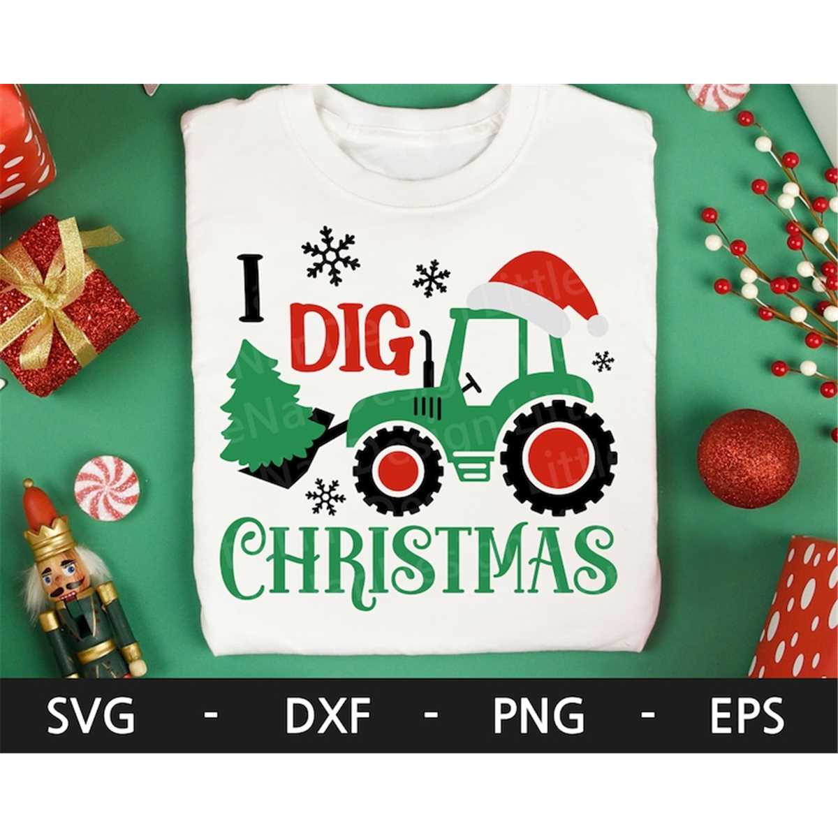 I Dig Christmas svg, Tractor svg, Happy Christmas svg, Boy C - Inspire ...