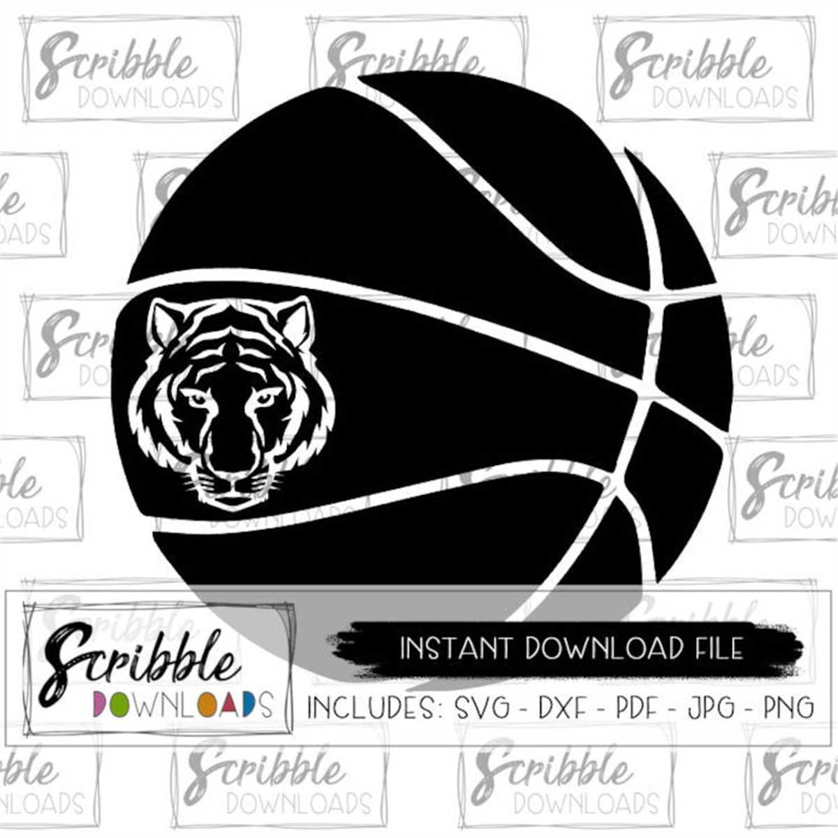 Tigers Basketball SVG mascot Instant Download - Tiger DXF pr - Inspire ...