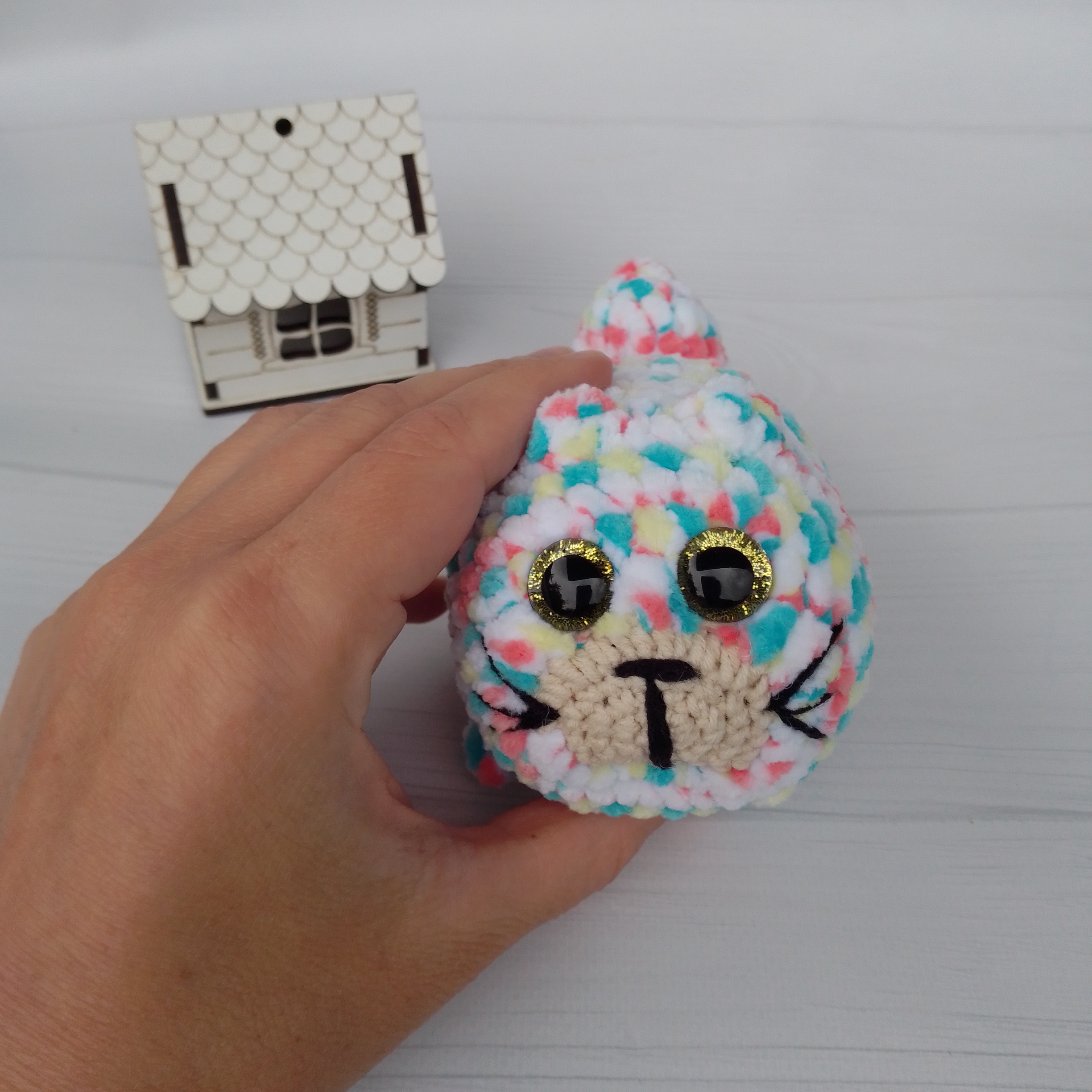 Crochet cat, crochet dumpling cat, plush cat | Inspire Uplift