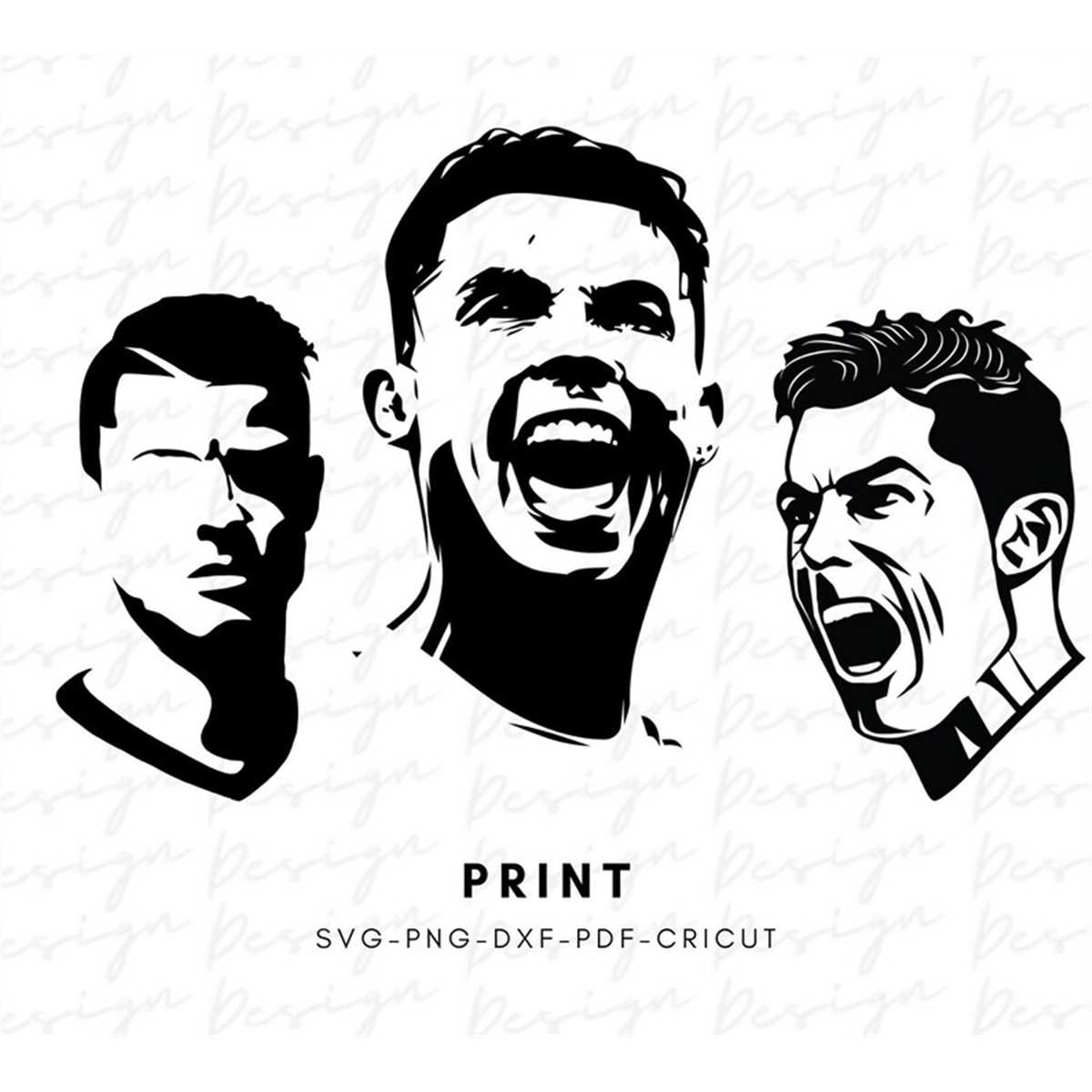 Cristiano Ronaldo SVG Sticker Print PNG | Decal | High Qual | Inspire ...