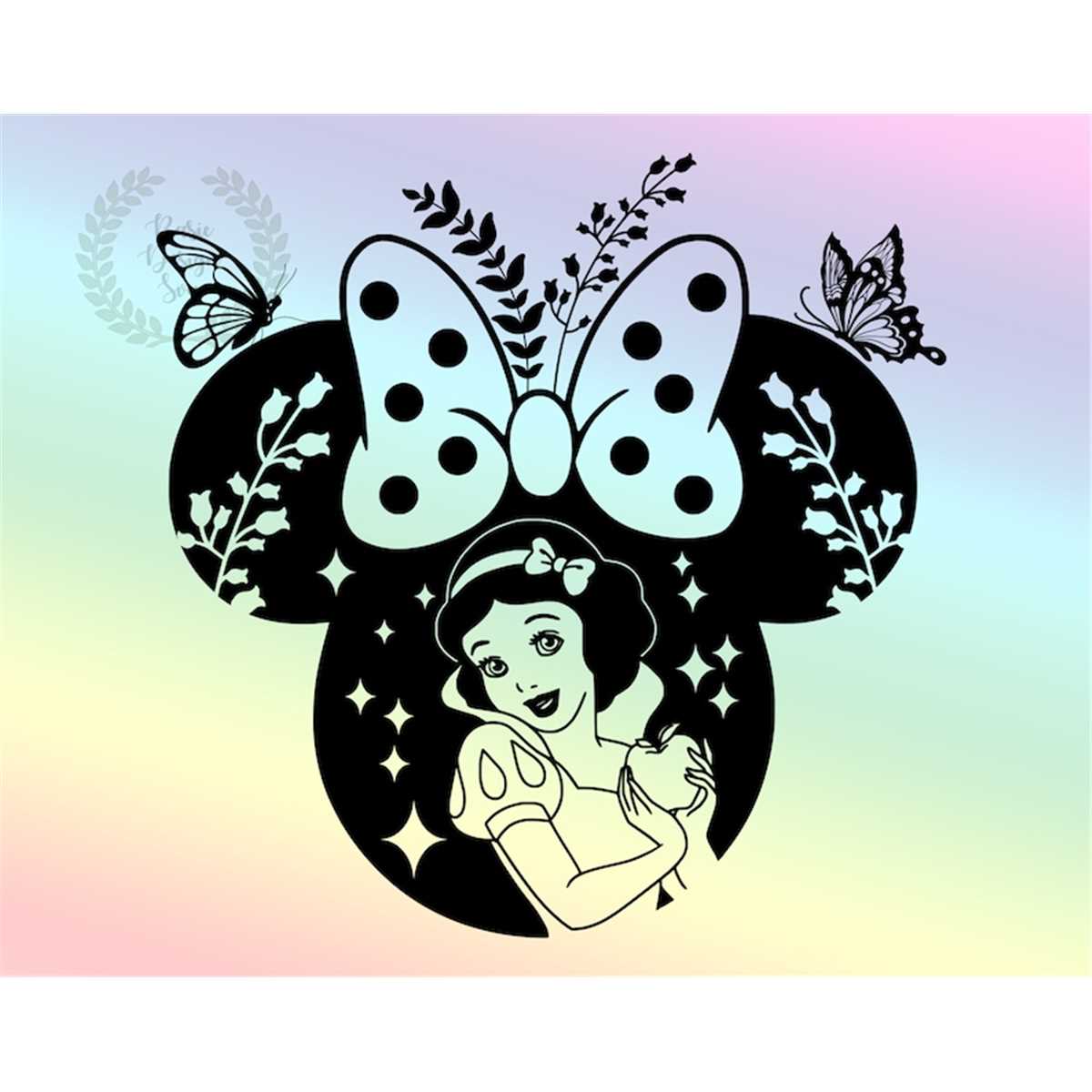 Snow Whitee in Nature Svg, Princess Mouse Head Svg, Cricut, - Inspire ...