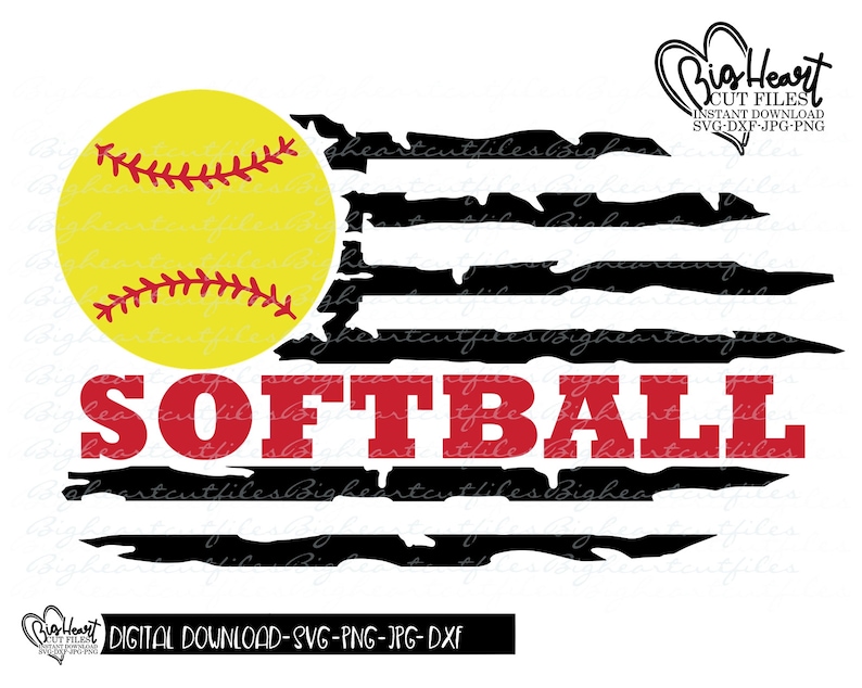 Distressed Softball Usa Flag Svg, Png, Jpg, Dxf, USA Flag Sv | Inspire ...