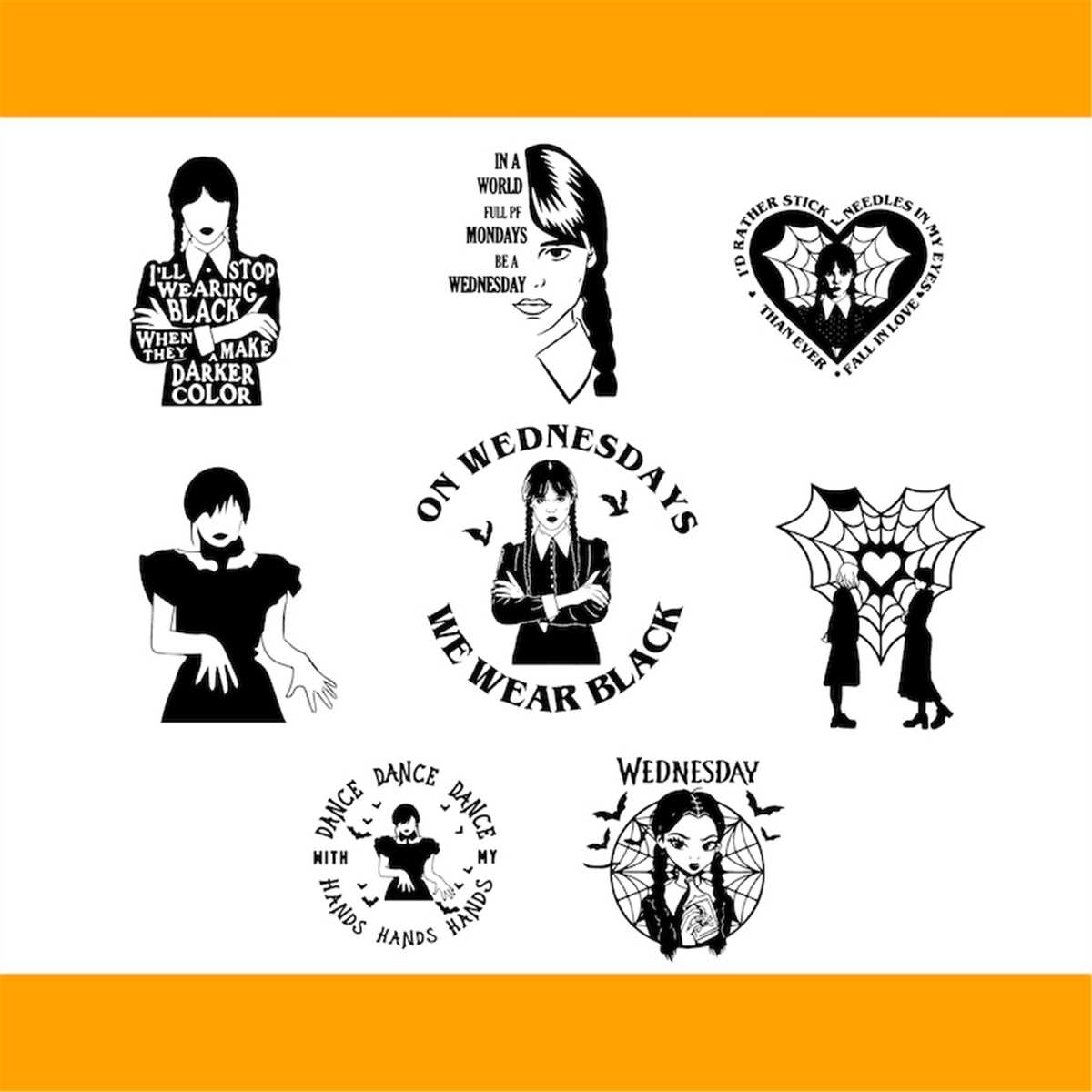 wednesday addams svg | wednesday addams print | wednesday ad - Inspire ...