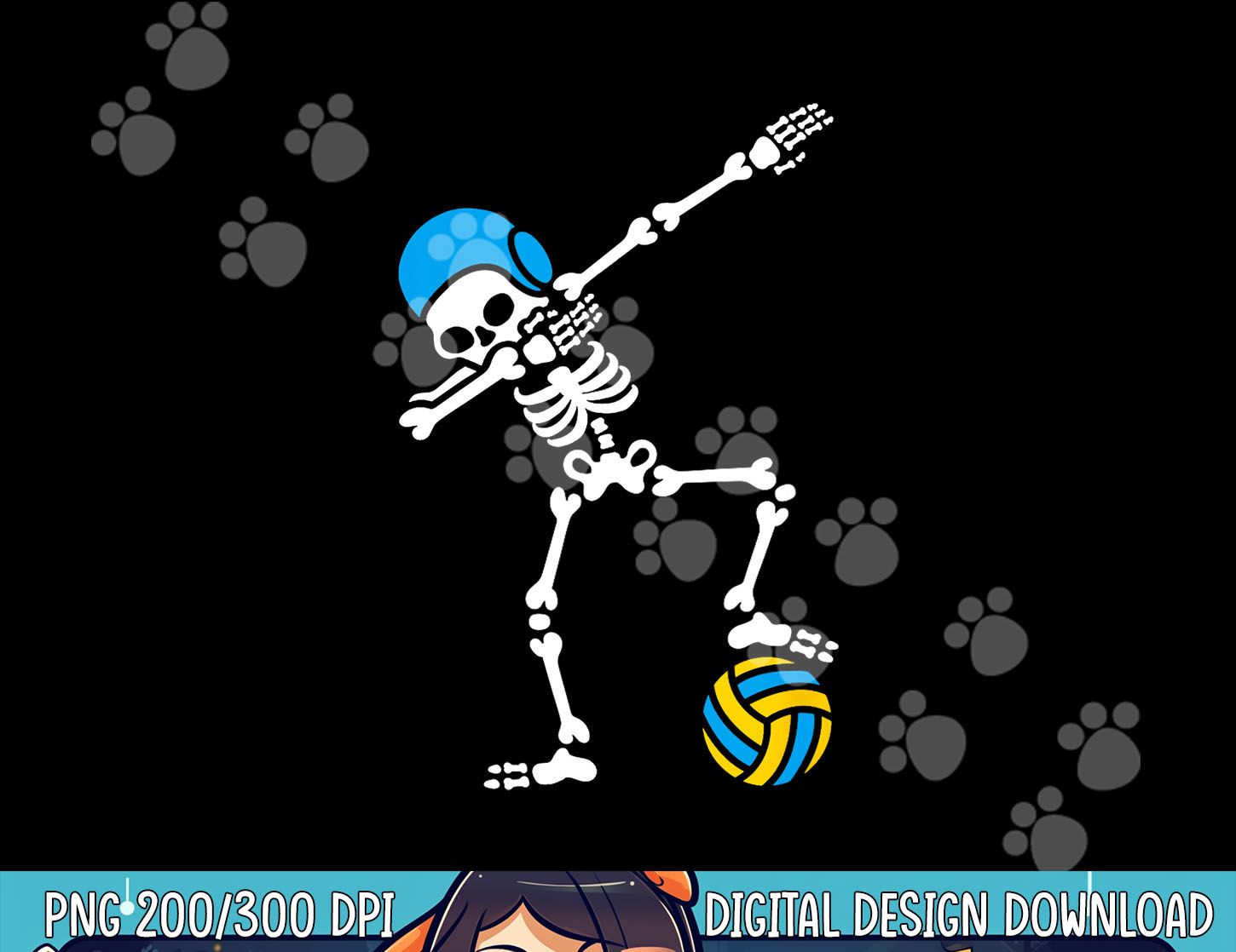 Funny Dab dabbing skeleton Water polo Halloween swim png,sub - Inspire ...