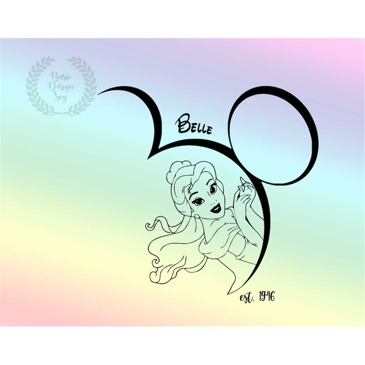 Princess Bellee Svg Clipart, Princess Png Clipart, Vinyl Cut - Inspire ...