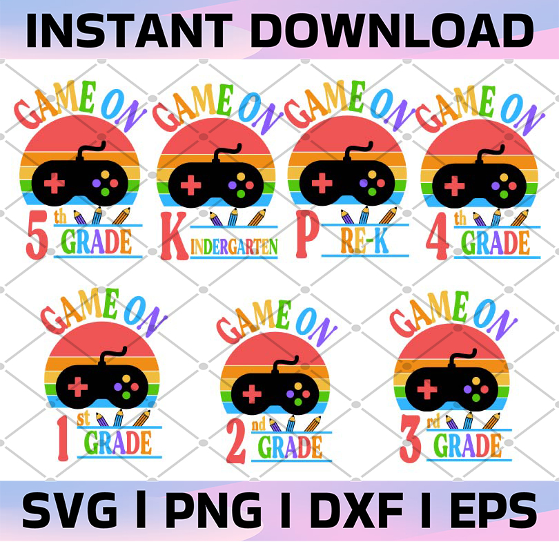 Back to School Svg Bundle| Game on Preschool Pre-k Kindergar | Inspire ...