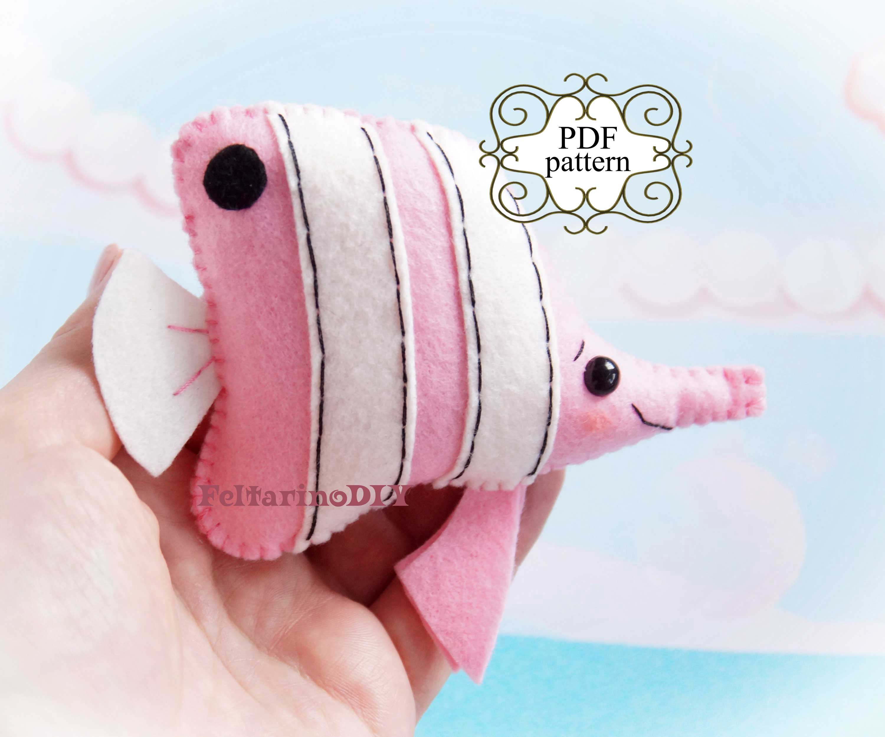 Felt sea animals patterns, Felt fish pattern, Felt toy patte - Inspire ...