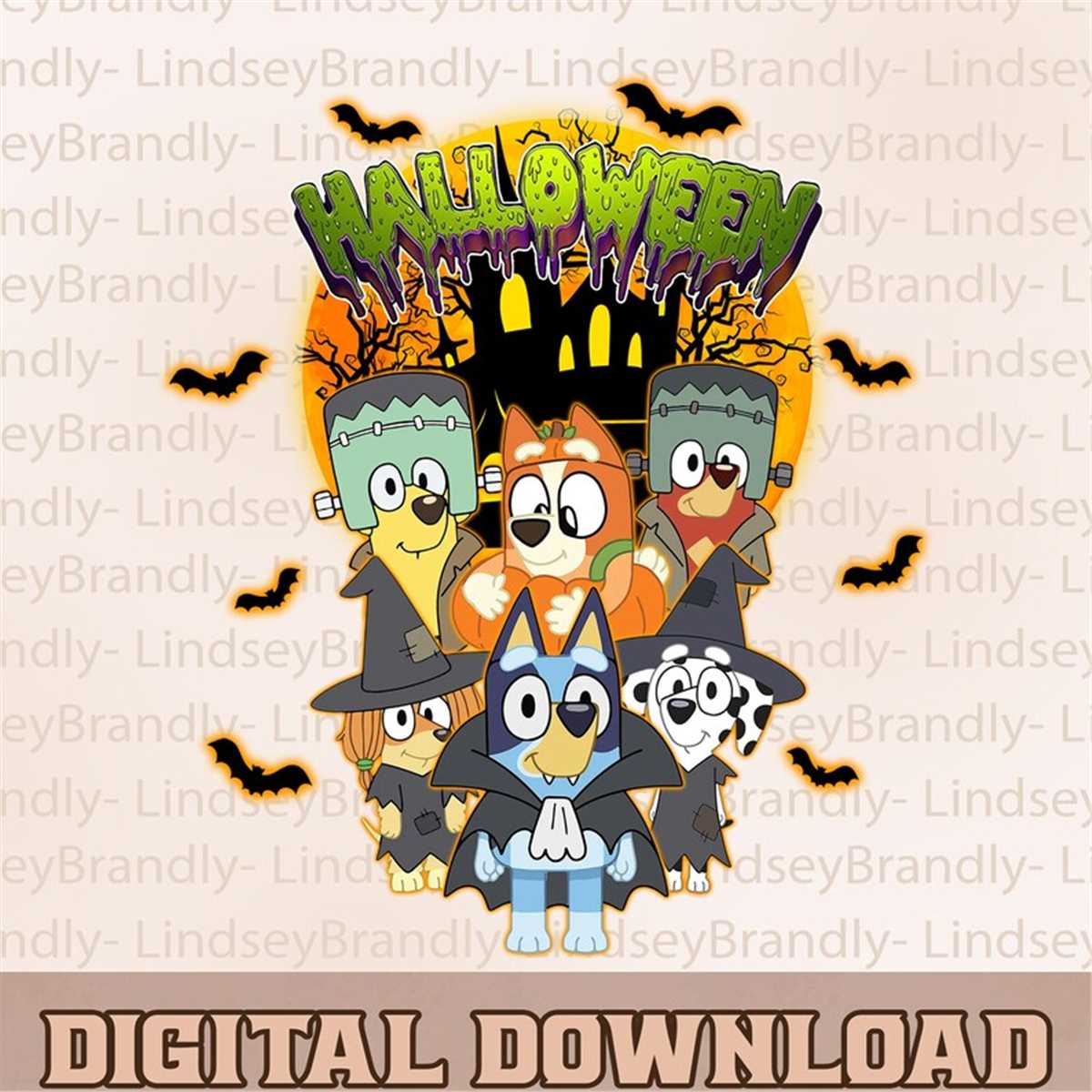 Bluey Halloween Png, Bluey And Friends Halloween Png, Bluey - Inspire ...
