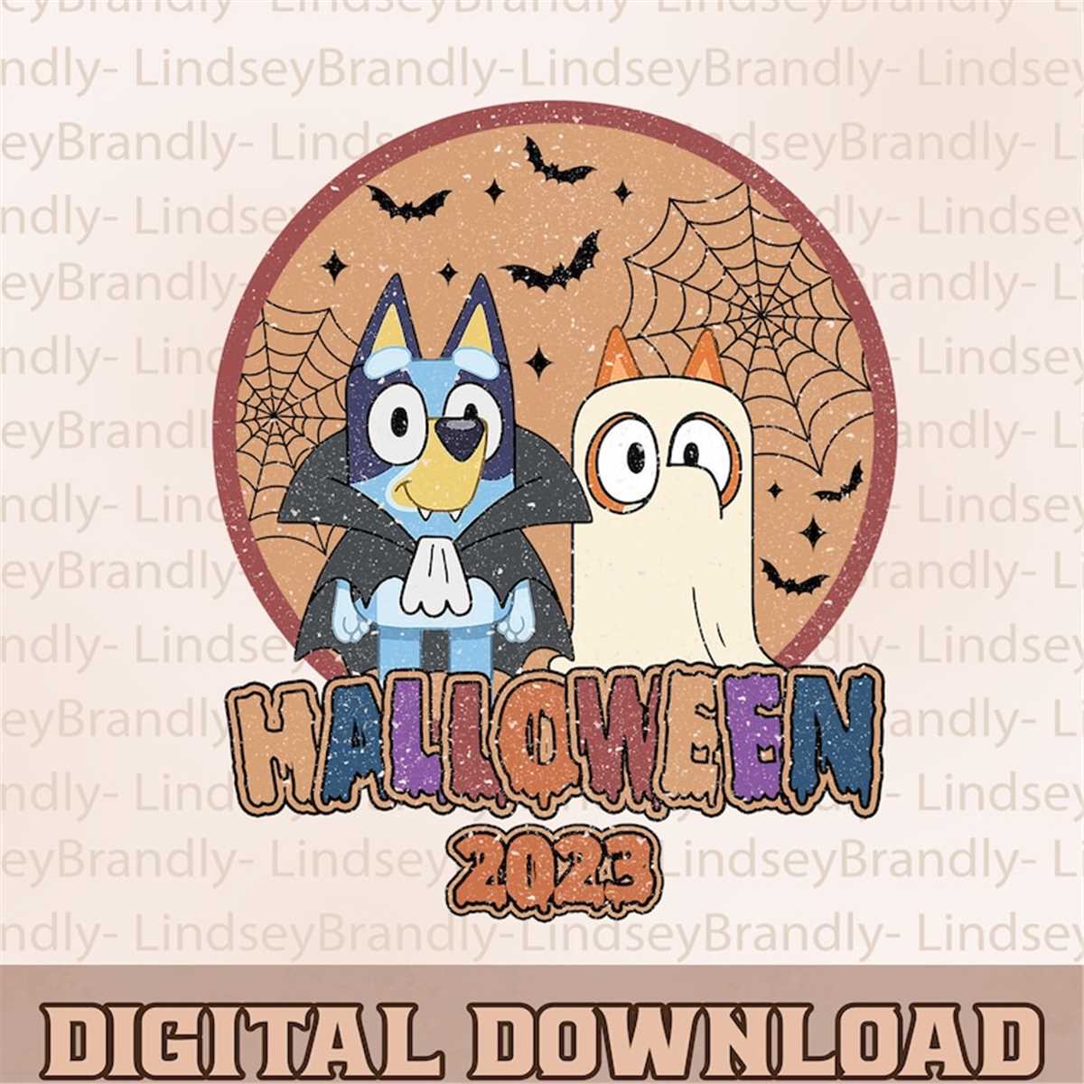 Bluey Halloween 2023 Png, Bluey And Bingo Halloween Png, Blu - Inspire ...